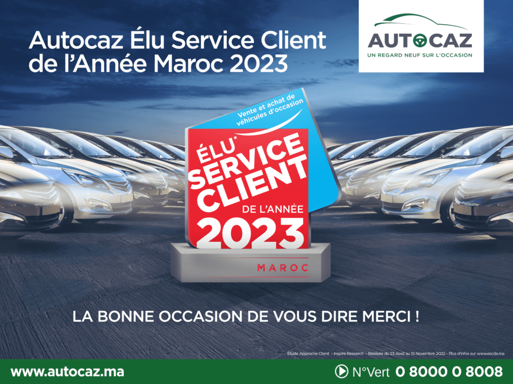 Maroc : Autocaz élue « Meilleur service client Maroc de l’année 2023